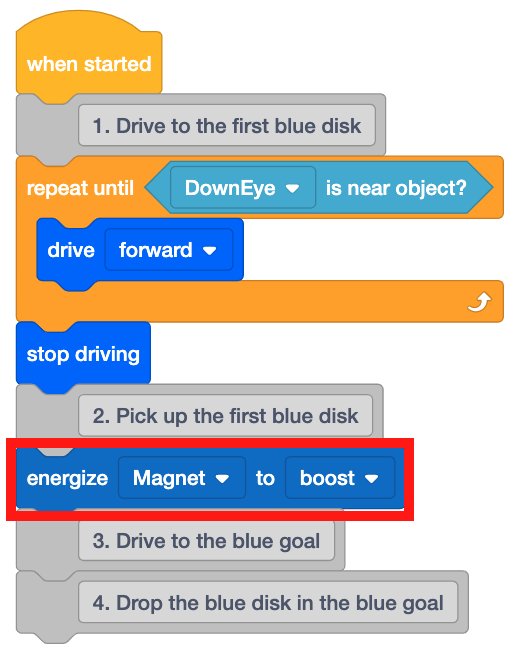 Vex Cs Unit 8 Moving Disks With Loops Lesson 3 Using Reported Sensor Feedback To Pick Up